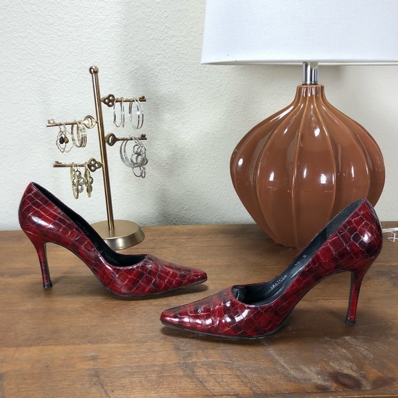Stuart Weitzman | Shoes | Stuart Weitzman Red Patent Leather Stiletto ...